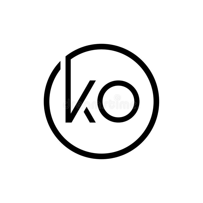 Linked Letter KO Logo Design Vector Template. Creative Circle KO ...