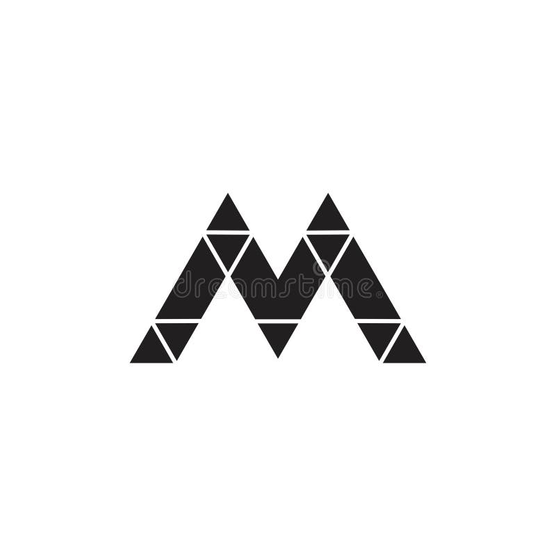 Linked Letter M Triangle Colorful Mosaic Logo Vector 向量例证 - 插画 包括有 媒体 ...