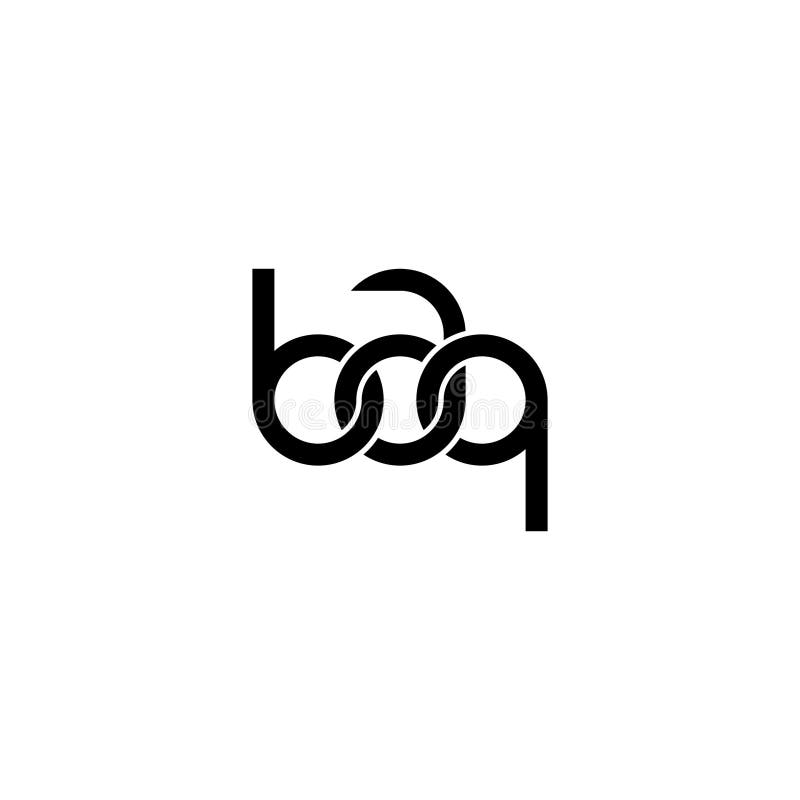 Linked Letters BAQ Monogram Logo Design Stock Vector - Illustration of ...