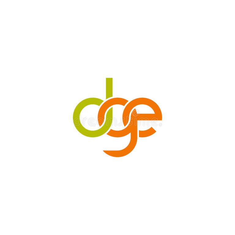 Linked Letters DGE Monogram Logo Design Stock Vector - Illustration of ...