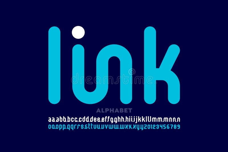 Linked letters font stock vector. Illustration of minimum - 228435018