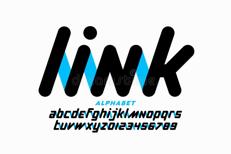 Linked letters font design stock vector. Illustration of alphabetical ...