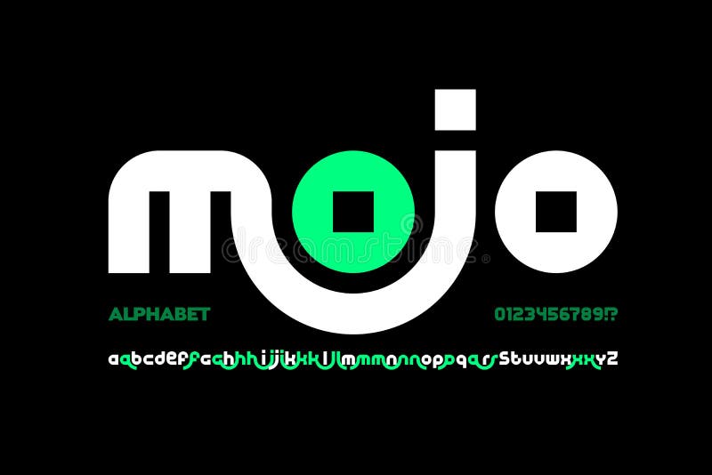 Linked letters font stock vector. Illustration of modern - 267745451