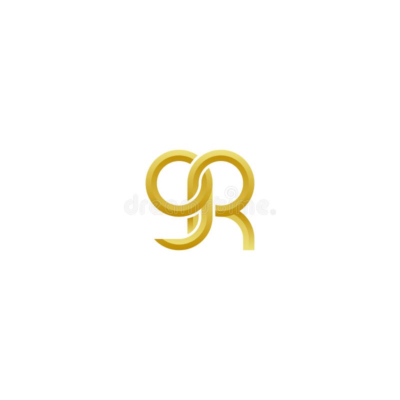 Linked Letters GR Monogram Logo Design Stock Vector - Illustration of ...