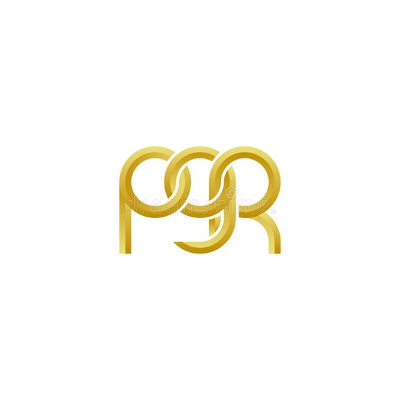 Linked Letters PGR Monogram Logo Design Stock Vector - Illustration of ...