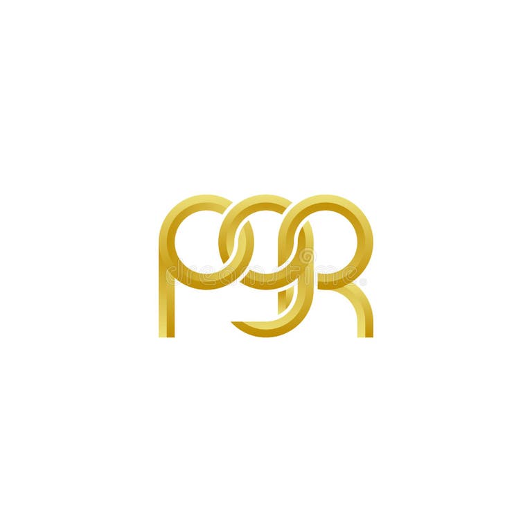 Linked Letters PGR Monogram Logo Design Stock Vector - Illustration of ...