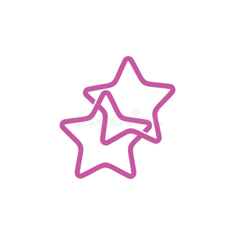 Linked Line Geometric Two Star Symbol Logo Vector Stock Vector ...