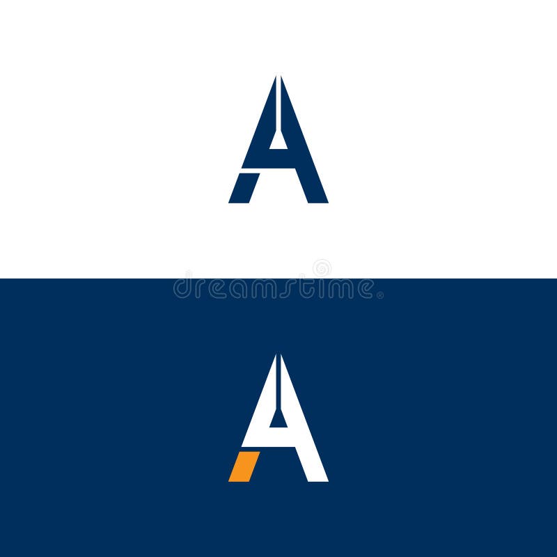 Linked Logo A4 4A. Flat Vector Logo Design Ideas Template Element Stock ...