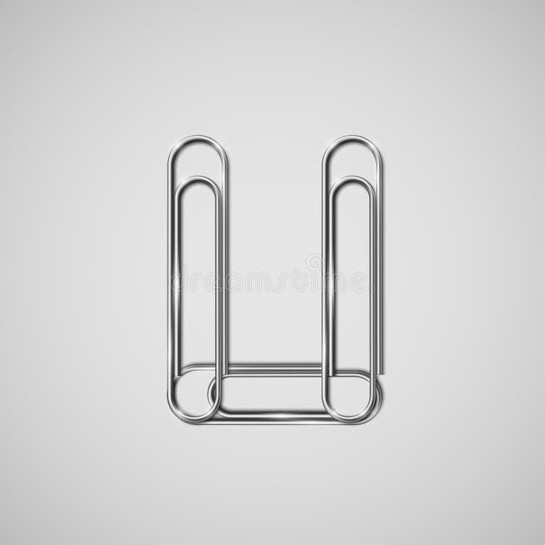 Linked Paperclips Forming a Character, Vector Stock Vector ...