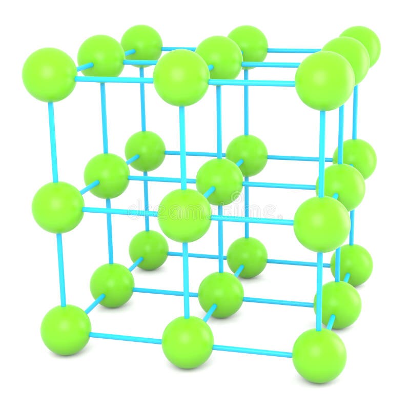 Ionic Compound Cubic Crystal Structure Stock Vector - Illustration of ...