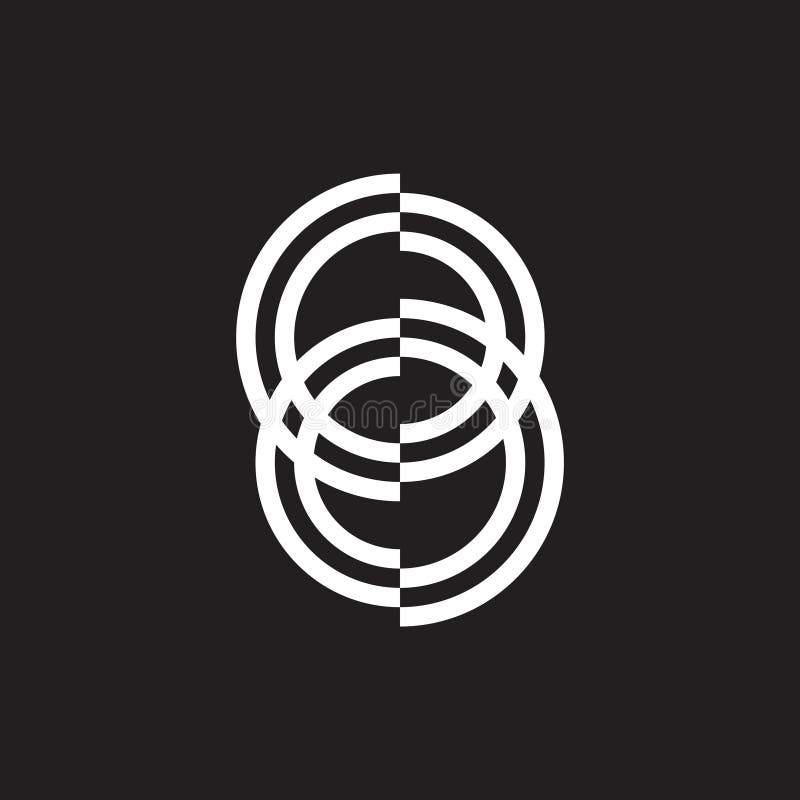 Linked Stripes Circle Rings Logo Vector Stock Vector - Illustration of ...