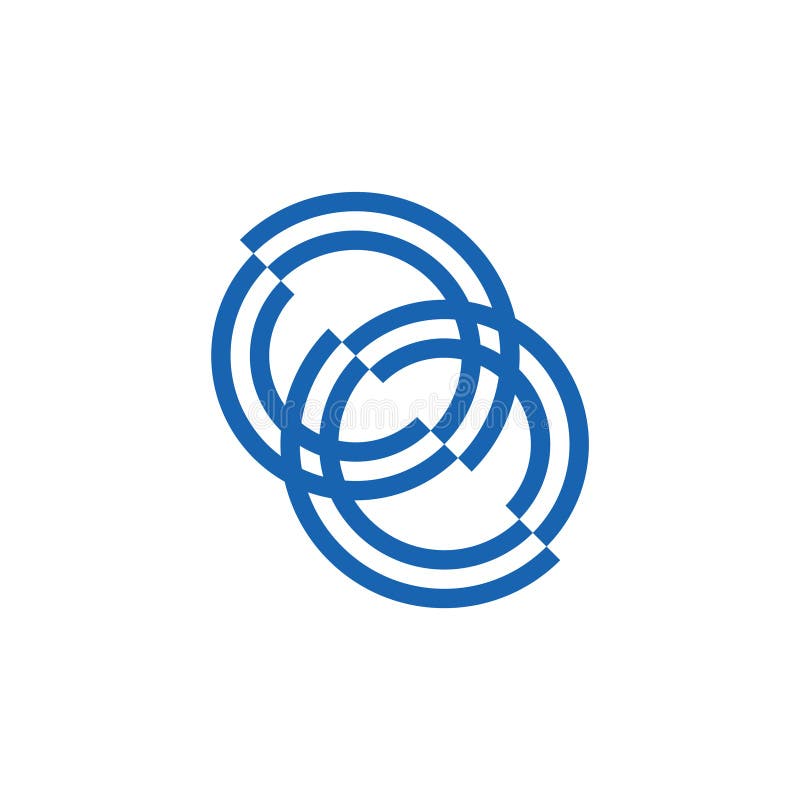 Linked Stripes Linked Logo Vector Stock Vector - Illustration of ...