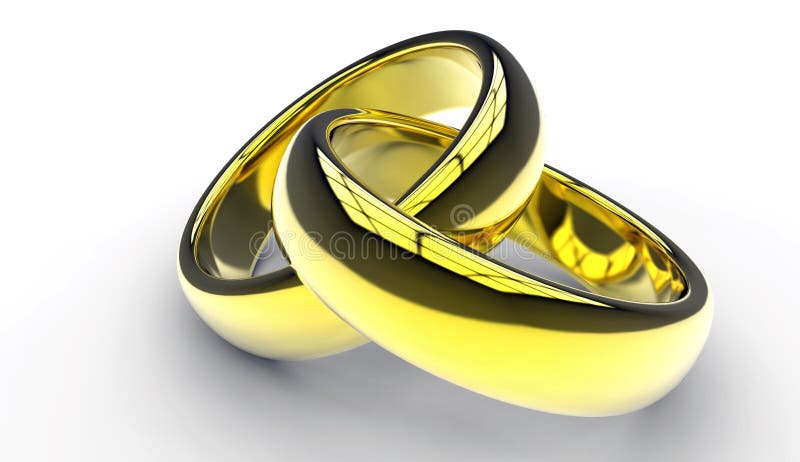 Linked wedding rings stock illustration. Illustration of knot - 52016130