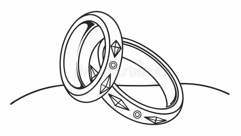 Linked Wedding Rings, Eternal Love, Commitment Symbol, Vector Design ...