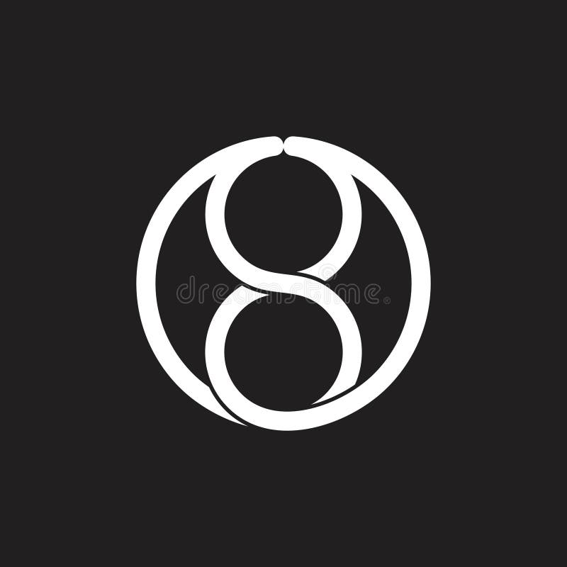 Linked Wing Number Eight Design Logo Vector Stock Vector - Illustration ...