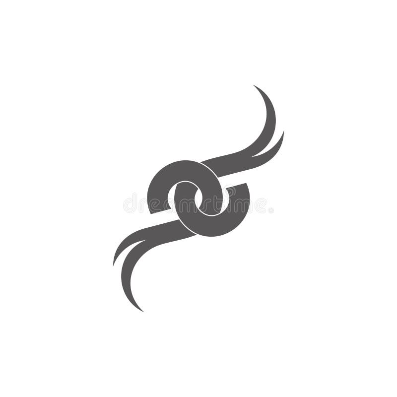 Linked Wings Flat Curves Fly Logo Vector Stock Vector - Illustration of ...