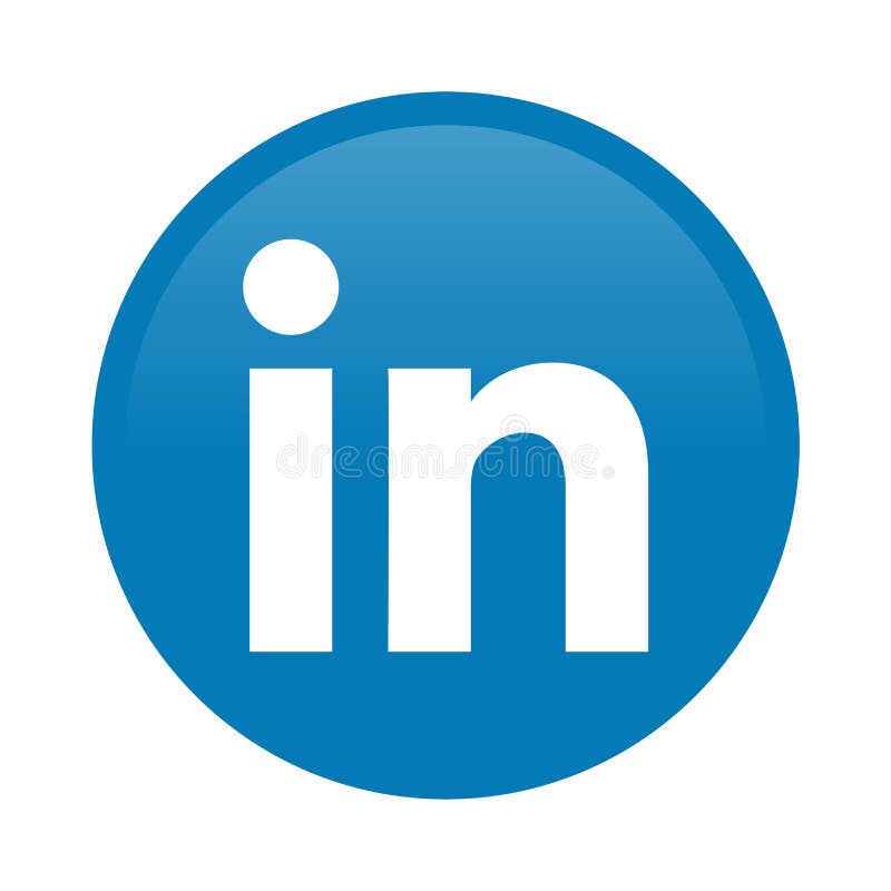 Linkedin Button editorial stock image. Illustration of internet - 42700149