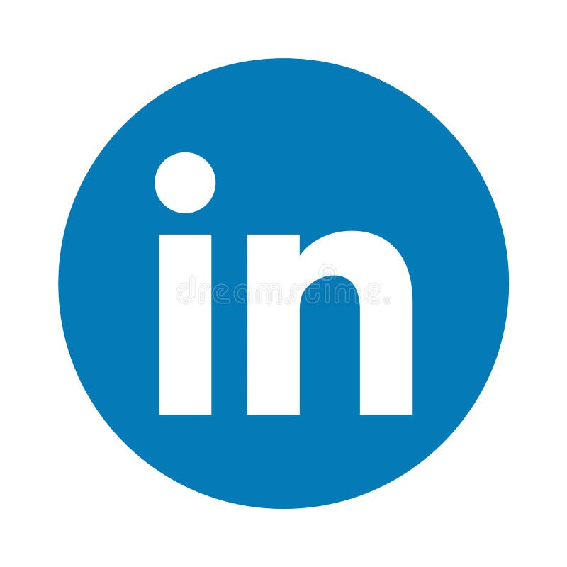 Linkedin Social Media Icon Button Editorial Stock Photo - Illustration ...