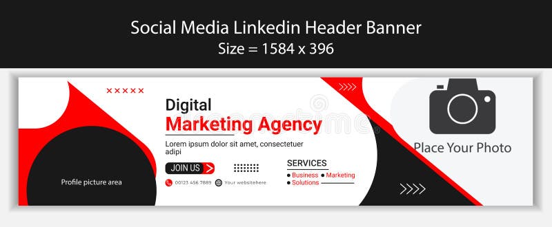 Linkedin Background Image or Cover Banner Design Stock Illustration ...