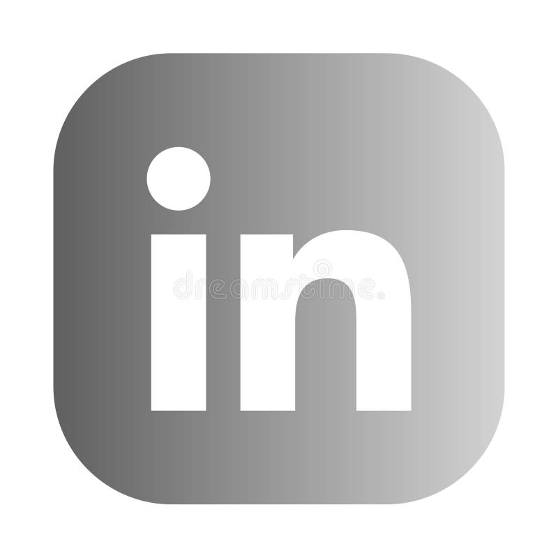 Linkedin Black Icon Collection Set Editorial Image - Illustration of ...