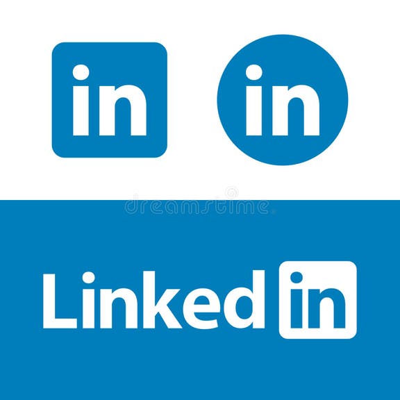 Linkedin Business Logo Icon in Flat Style. Work Experience Profile App ...