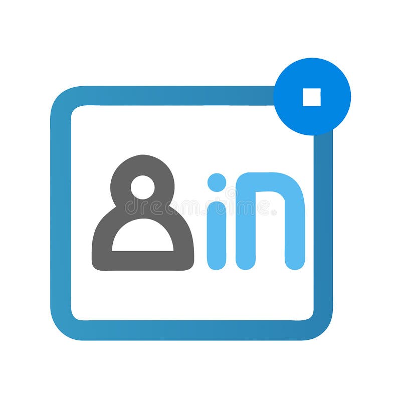 Linkedin icon stock illustration. Illustration of profilepic - 381387521