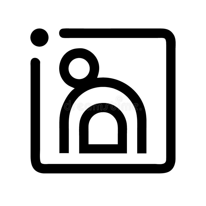 Linkedin Icon Vector for Social Media Stock Illustration - Illustration ...