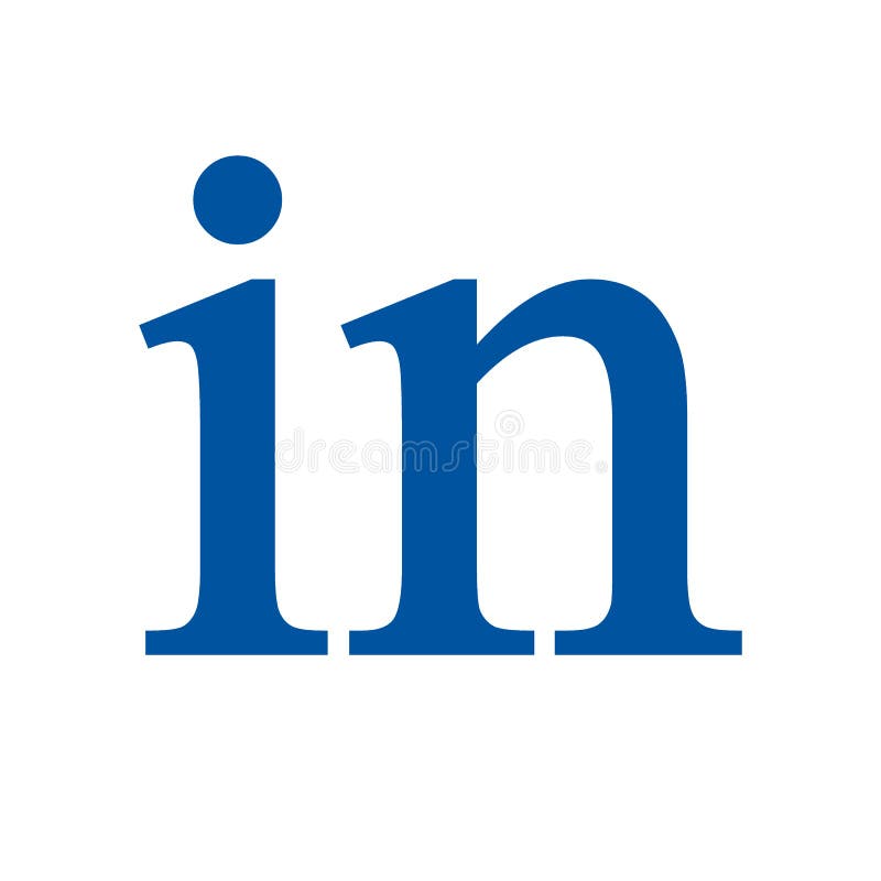 LinkedIn icon vector editorial stock image. Illustration of white ...