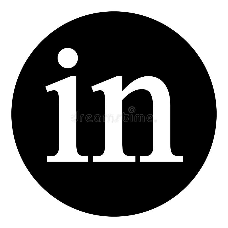 Linkedin Icon Black Background