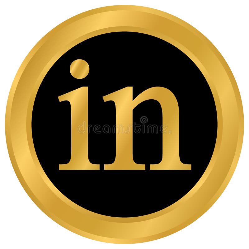 Linkedin icon on white. editorial image. Illustration of message ...