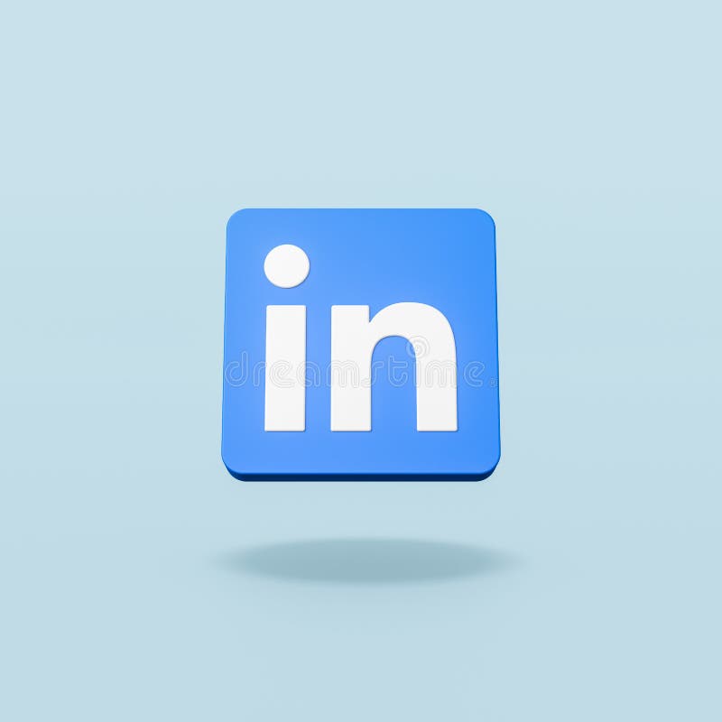 Linkedin Logo on Flat Blue Background Editorial Stock Photo ...