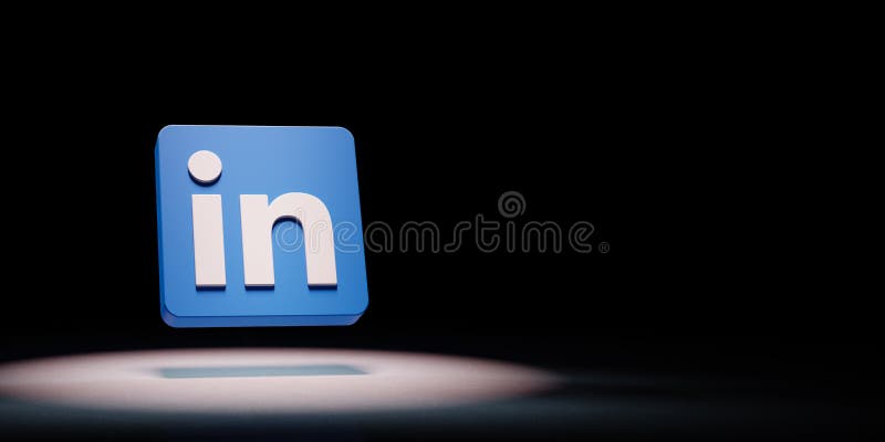 Linkedin Logo Spotlighted on Black Background Editorial Image ...