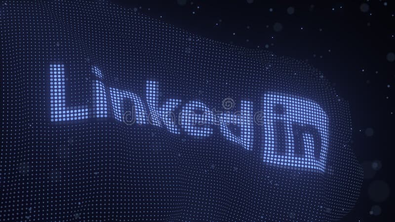 Linkedin flag editorial photo. Illustration of closeup - 112873776