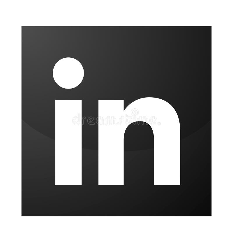 LinkedIn Social Media Icon Logo Vector Element in Red on White ...