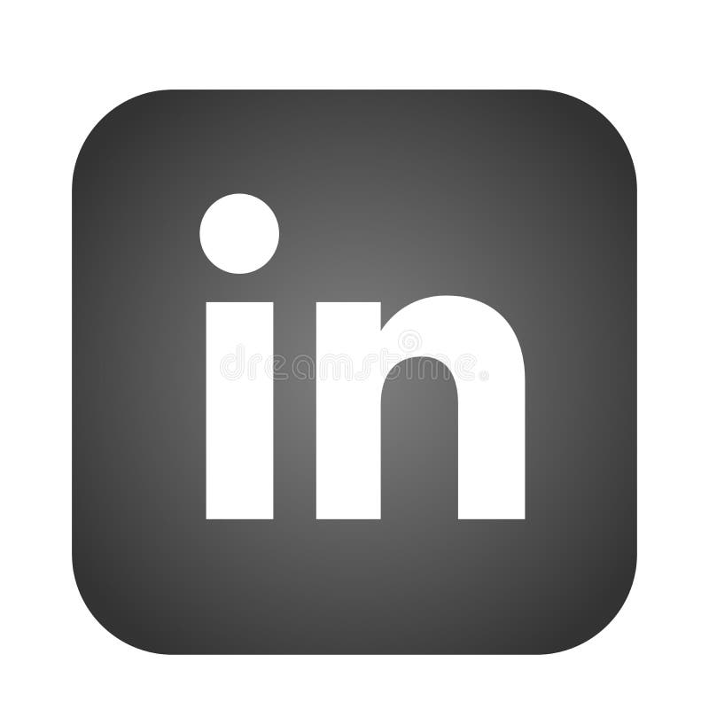 LinkedIn Social Media Icon Logo Vector Element on White Background ...