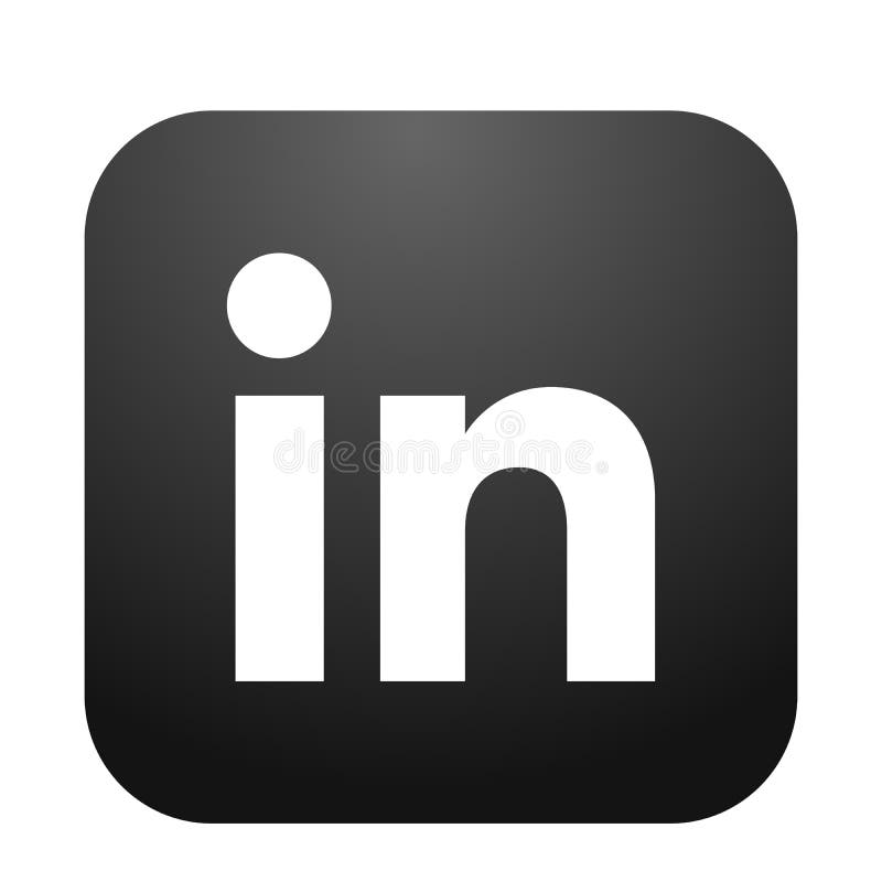 LinkedIn Social Media Icon Logo Vector Element on White Background ...