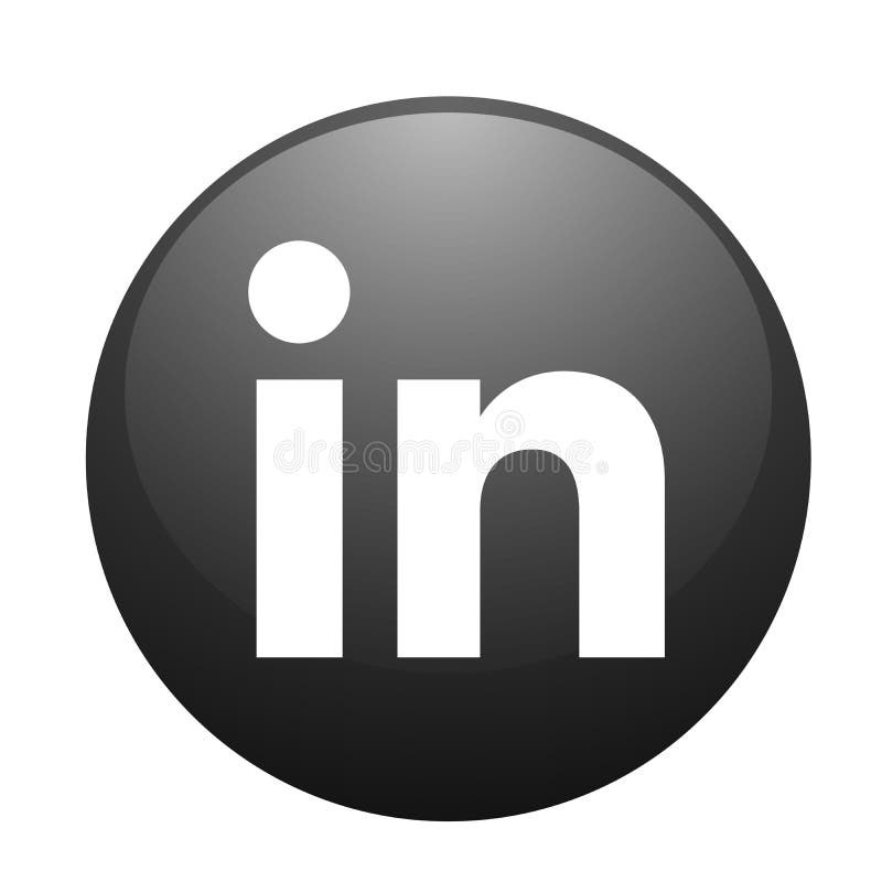 LinkedIn Social Media Icon Logo Vector Element on White Background ...