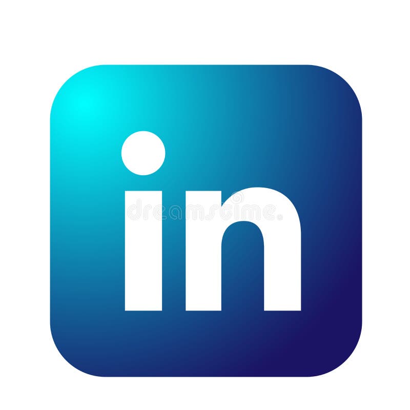 LinkedIn Social Media Icon Logo Vector Element on White Background ...