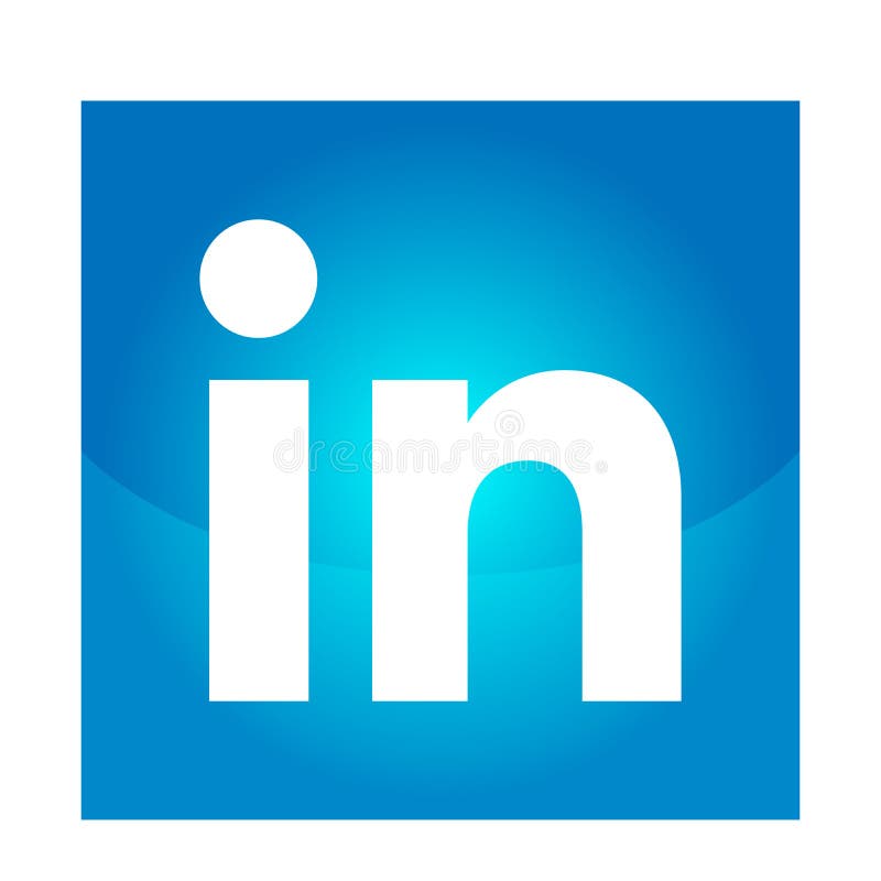 LinkedIn Social Media Icon Logo Vector Element in Red on White ...