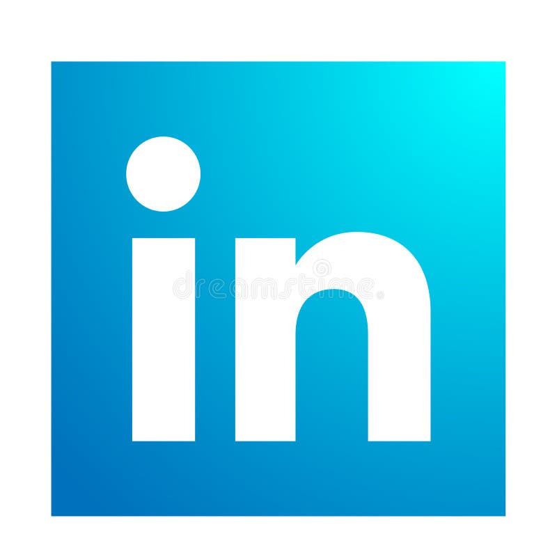 LinkedIn Social Media Icon Logo Vector Element in Red on White ...