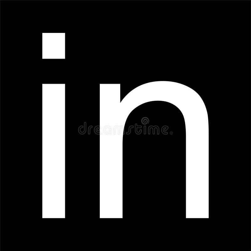 LinkedIn Social Media Original Logo Icon Logo Vector Element on White ...