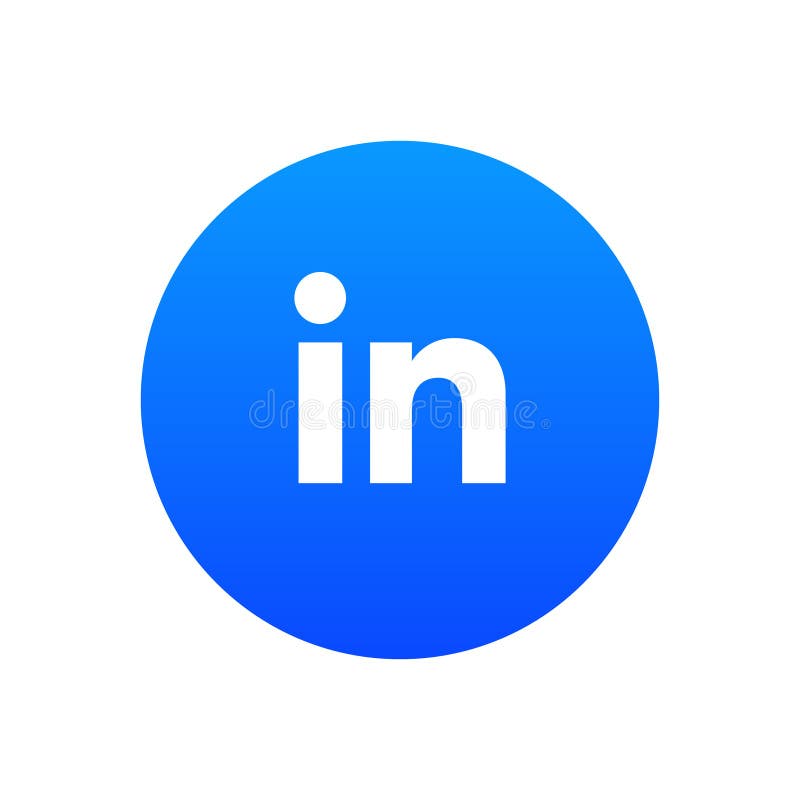 LinkedIn Vector Circular Blue Icon Editorial Image - Illustration of ...