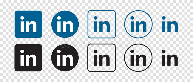 Linkedin Circle White Logo Stock Illustrations – 170 Linkedin Circle ...