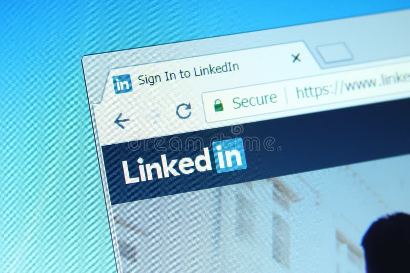 LinkedIn website editorial stock photo. Image of brands - 124898353