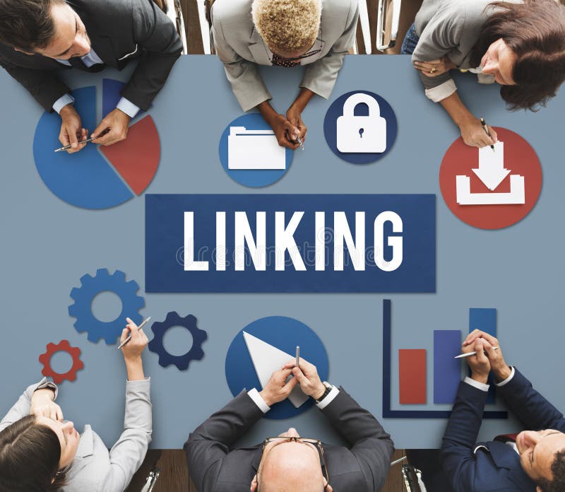 Linking Internet Connection Website Concept Stock Image - Image of ...