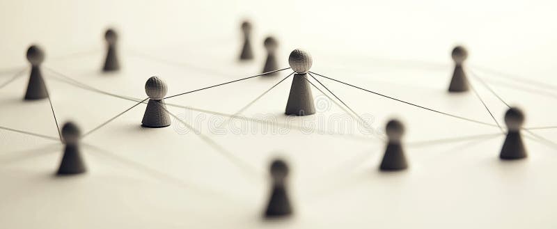 Linking Figures in a Network Stock Image - Image of support, structure ...