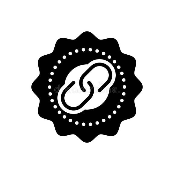 Black Solid Icon for Linking, Connection and Linkage Stock Illustration ...