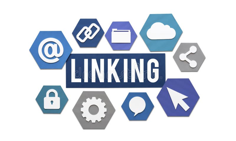 Linking Internet Connection Website Concept Stock Image - Image of ...