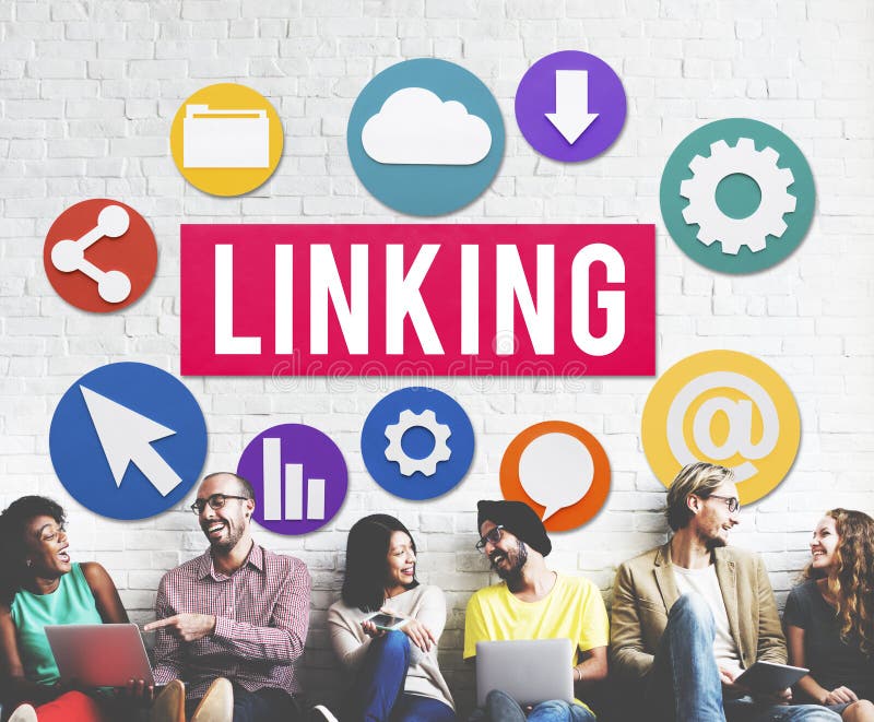 Linking Internet Connection Website Concept Stock Image - Image of ...