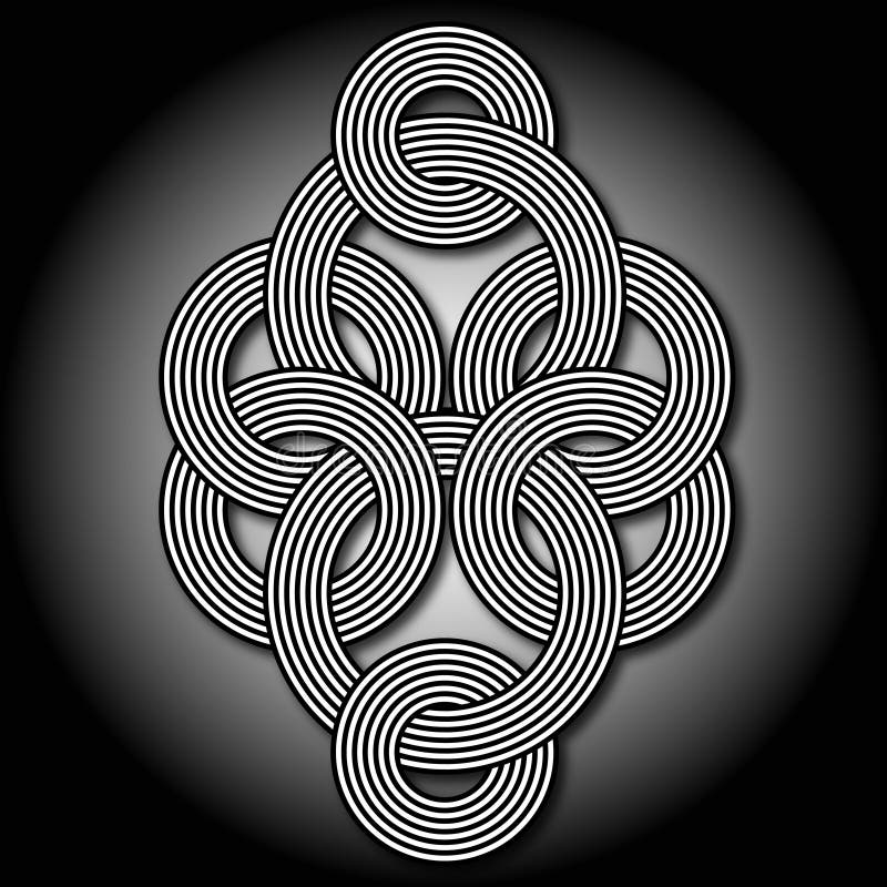 Linking Rings Op Art Illustration Stock Illustration - Illustration of ...